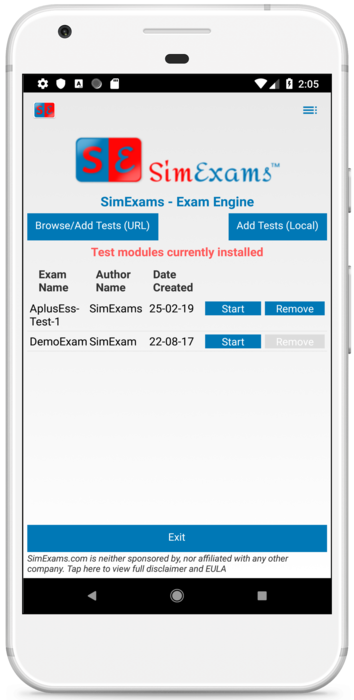 Computer Based Test Application For Android – Exam Engine – Simulation ...