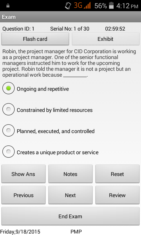 PMP Certification Practice Test Android App – Simulation Exams Blog ...