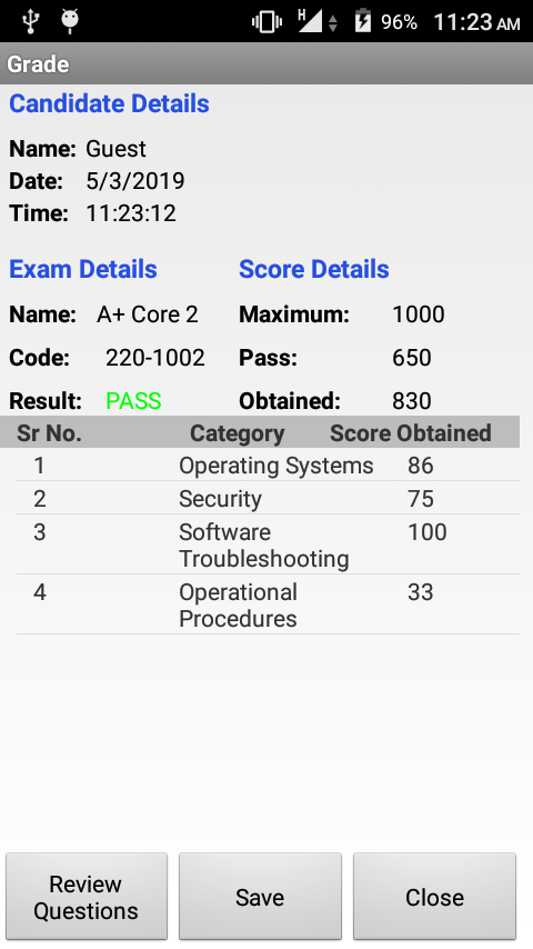 A+ Core 2 Practice Tests Android App