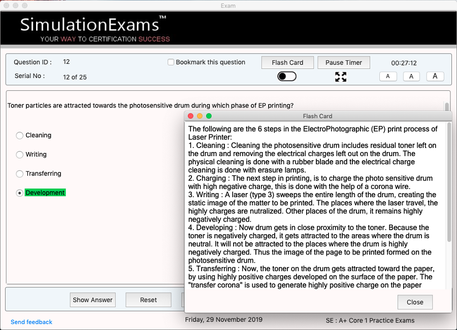 Sim-Ex™ Practice Exams MacOS App for A+ Core 1