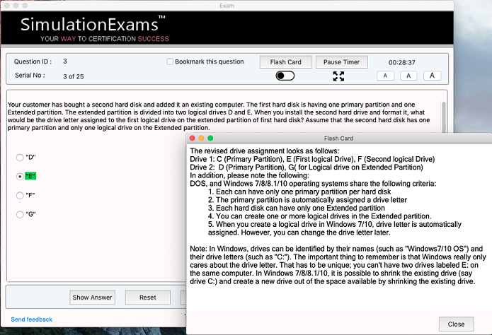 Sim-Ex™ Practice Exams MacOS App for A+ Core 2